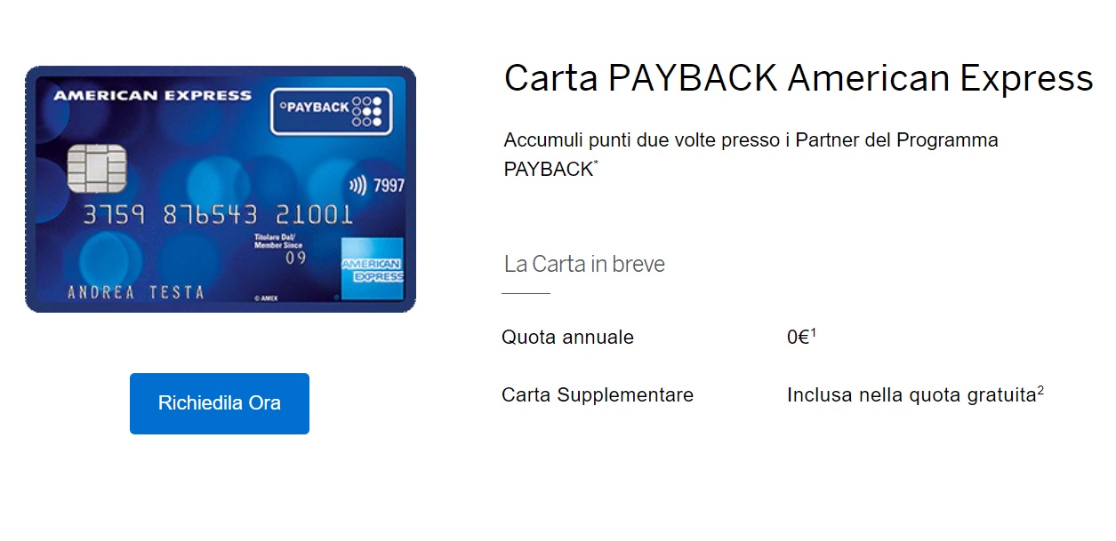 American Express Payback: recensione della carta di credito che ti premia