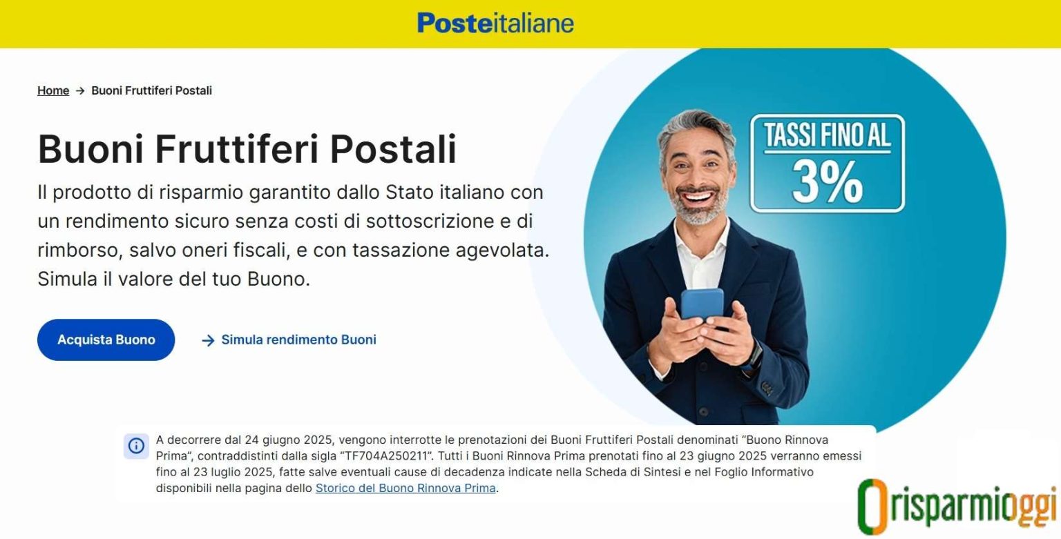 I migliori buoni fruttiferi postali di luglio 2025: rendimenti e durate - RisparmiOggi